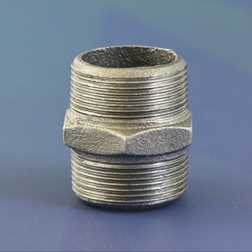Galvanised Malleable Iron Hexagon Nipple - ValvesTubesFittings